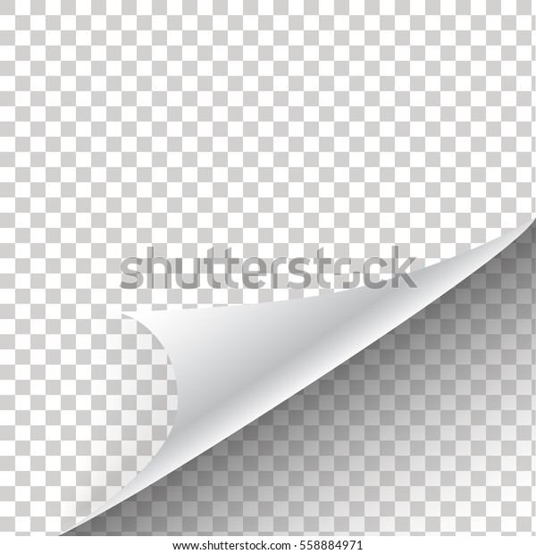 Curled Corner Paper Shadow On Transparent Stock-vektor (royaltyfri ...