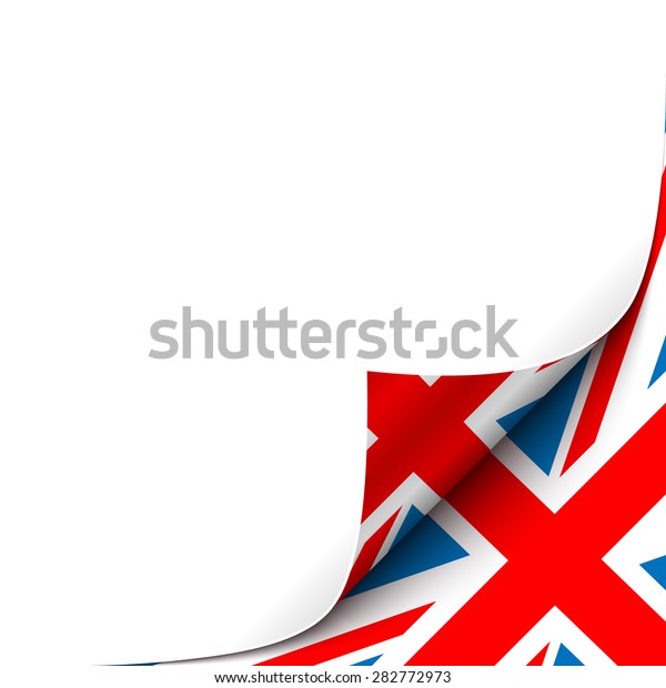 Curled Paper Corner Great Britain Flag Stock Vector (Royalty Free ...
