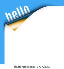 Curled White Paper Corner Stock Vector (Royalty Free) 379723057 ...