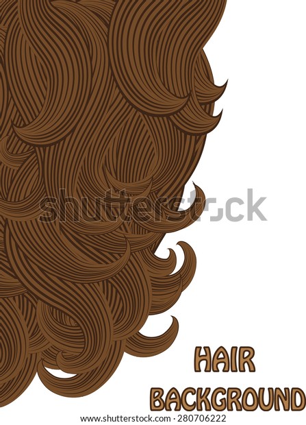 Curls Brown Hair Vector Illustration Stock Vector (Royalty Free ...
