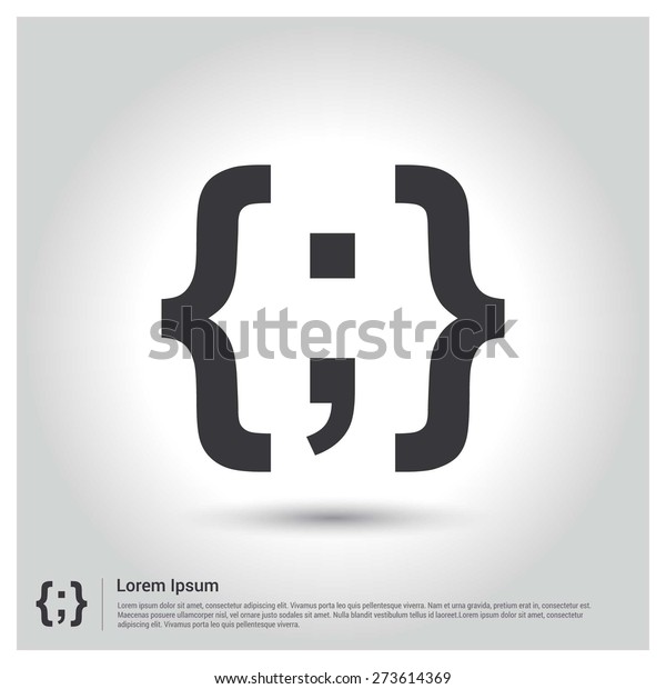 Curly Braces Icon Vector Illustration Pictogram Stock Vector (Royalty ...