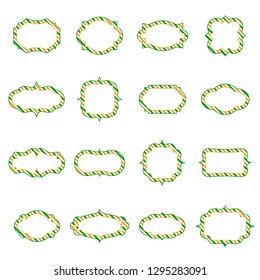 Curly Bracket Frame Set Barbershop Style Stock Vector (Royalty Free ...