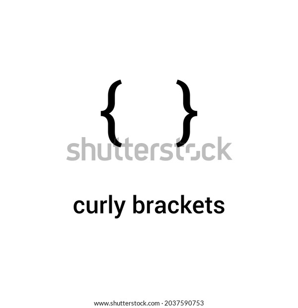 Curly Brackets English Grammar Vector Illustration Stock Vector ...