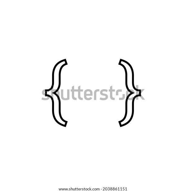 Curly Brackets English Grammar Vector Illustration Stock Vector ...