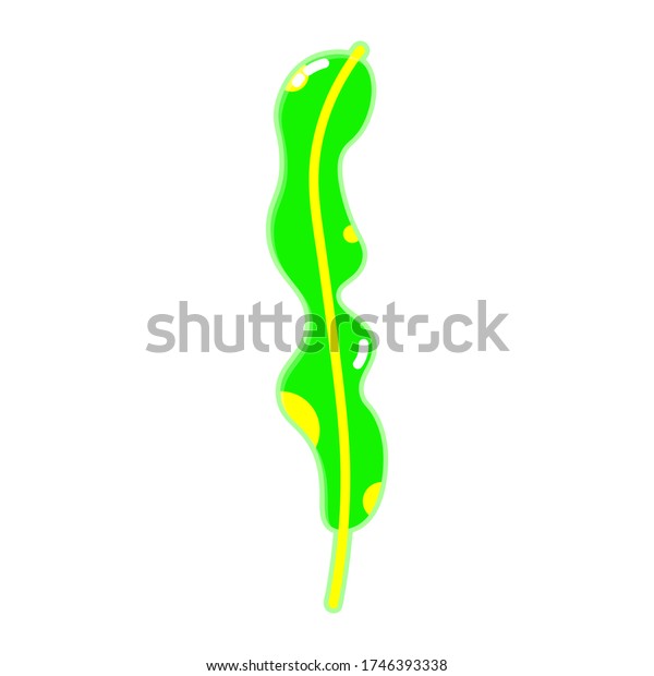 Curly Croton Leaf Vector Illustration Stock Vector (Royalty Free ...