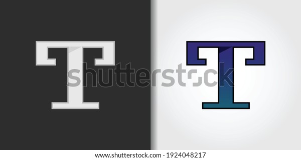Curly Letter T Logo Set Idea Stock Vector (Royalty Free) 1924048217 ...