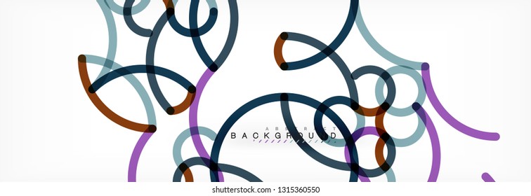 Curly Lines Abstract Background Color Overlapping Stock Vector (Royalty ...