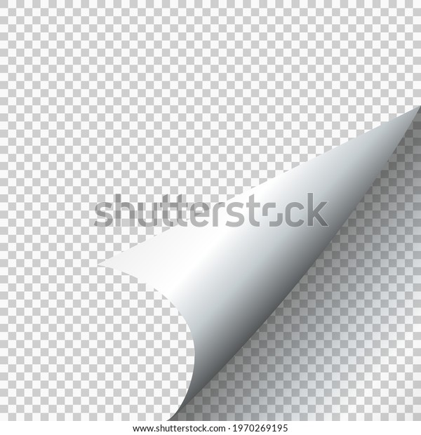 Curly Page Corner Realistic Illustration Transparent Stock Vector ...