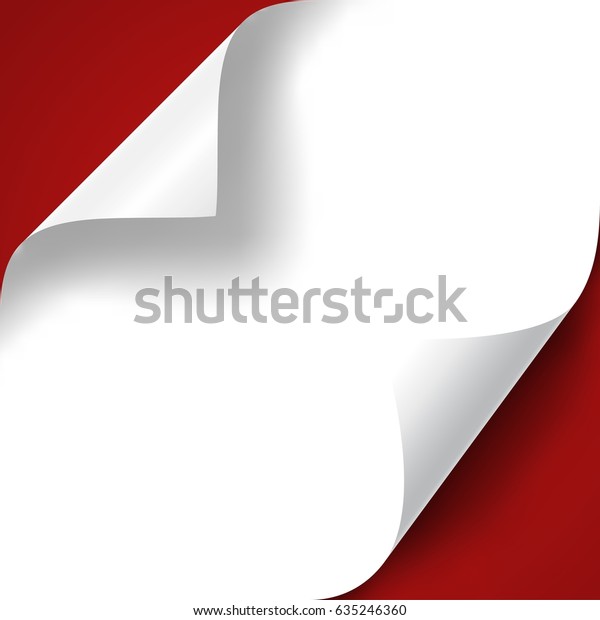 Curly Page Corners Set Realistic Illustration Stock Vector (Royalty ...