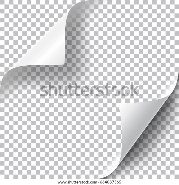 Curly Page Corners Set Realistic Illustration Stock Vector (Royalty ...