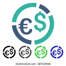 Currency Diagram Flat Vector Pictogram Colored Stock Vector (Royalty ...