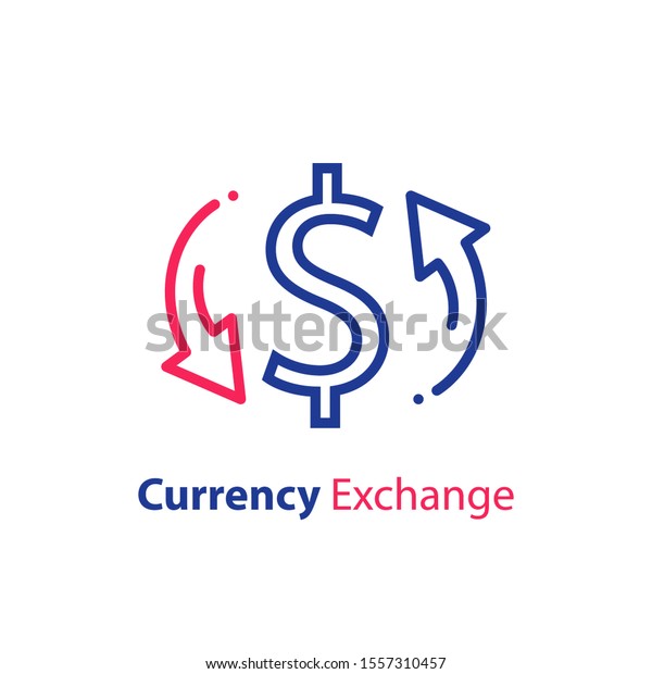Currency Exchange Dollar Sign Circle Arrow Stock Vector (Royalty Free ...