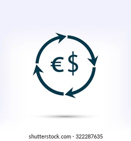 Currency Exchange Sign Icon Stock Vector (Royalty Free) 322287635 ...