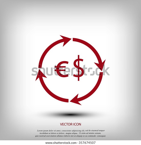 Currency Exchange Sign Icon Stock Vector (Royalty Free) 357674507 ...