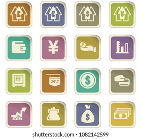 Currency Exchange Vector Colored Paper Stickers Stock Vector (Royalty ...
