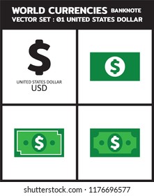 Currency Icon Banknote Us Dollar Usd Stock Vector (Royalty Free ...
