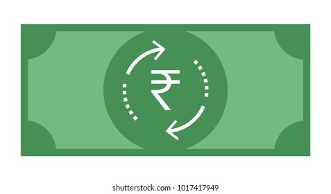Currency Note Showing Indian Rupee Cash Stock Vector (Royalty Free ...