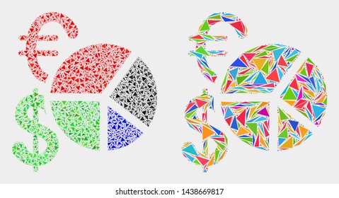 Currency Pie Chart Collage Icon Triangle Stock Vector (Royalty Free ...