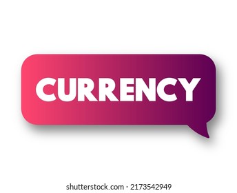 Currency Text Message Bubble Concept Background Stock Vector (Royalty ...
