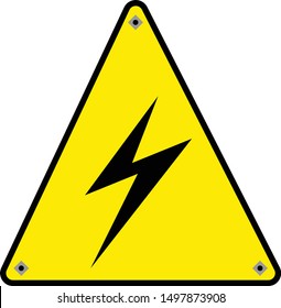 Current Alert Symbol Protect Electric Shock Stock Vector (Royalty Free ...