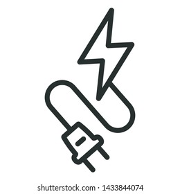 Current Symbol Minimal Line Web Icon Stock Vector (Royalty Free ...