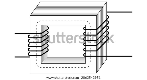 Current Transformer Diagram Physics Stock Vector (Royalty Free ...