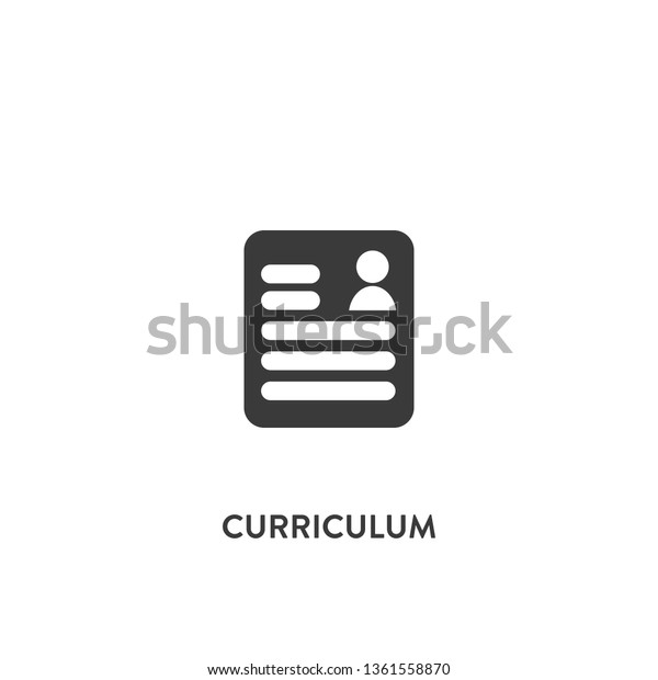 Curriculum Icon Vector Curriculum Sign On Stock Vector (Royalty Free ...