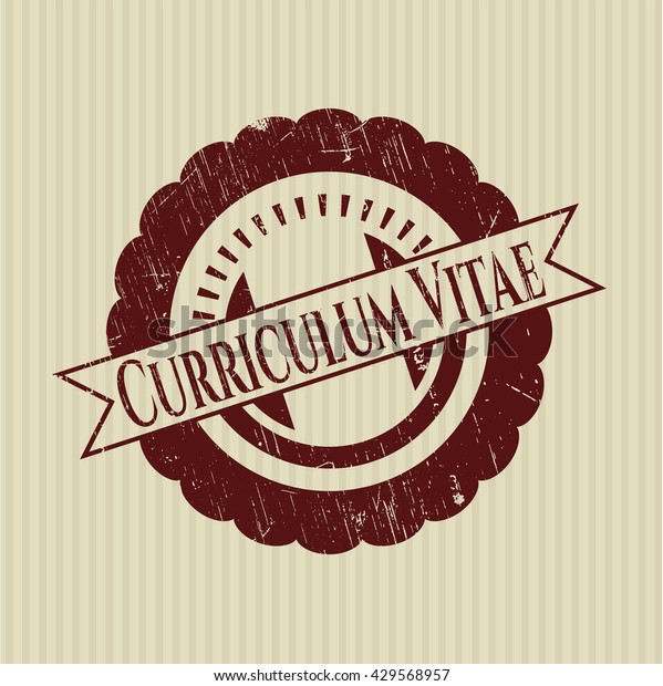 Curriculum Vitae Grunge Style Stamp Stock Vector (Royalty Free ...
