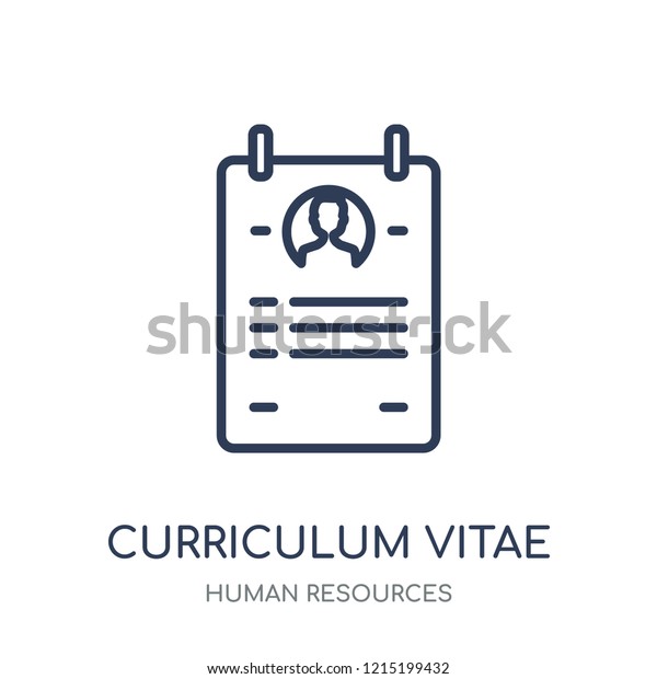 Curriculum Vitae Icon Curriculum Vitae Linear Stock Vector (Royalty ...