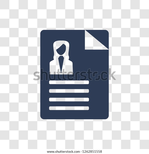 Curriculum Vitae Icon Trendy Curriculum Vitae Stock Vector (Royalty ...