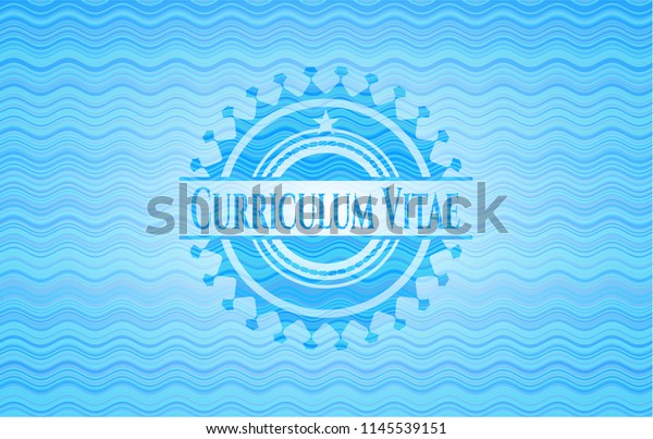 Curriculum Vitae Light Blue Water Badge Stock Vector (Royalty Free ...