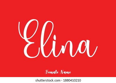 Cursive Handwritten Calligraphy Text Female Name Stock Vector (Royalty ...