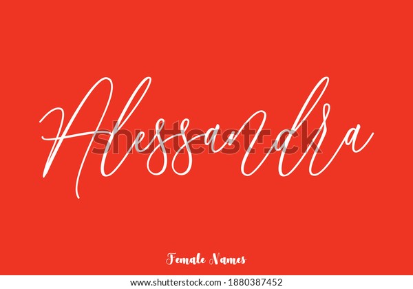 Cursive Handwritten Calligraphy Text Female Name Stock Vector (Royalty ...