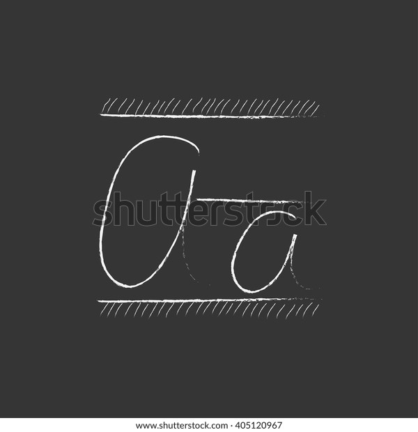 Cursive Letter Drawn Chalk Icon Stock Vector (Royalty Free) 405120967 ...
