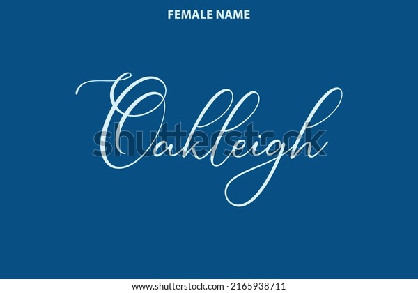 Cursive Text Lettering Girl Name Oakleigh: เวกเตอร์สต็อก (ปลอดค่า ...