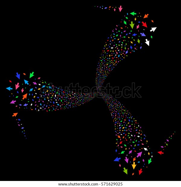 Cursor Arrow Fireworks Swirl Rotation Vector Stock Vector (Royalty Free ...