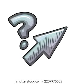 Cursor Arrow Question Mark Sketch Vector Stock Vector (Royalty Free ...
