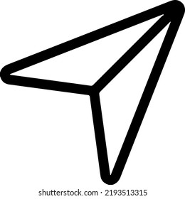 Cursor Direct Message Sign Outline Style Stock Vector (Royalty Free ...