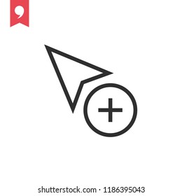 Cursor Vector Icon Zoom Symbol Select Stock Vector (Royalty Free ...