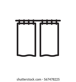 Curtain Icon Illustration Isolated Vector Sign Stock Vector (Royalty ...
