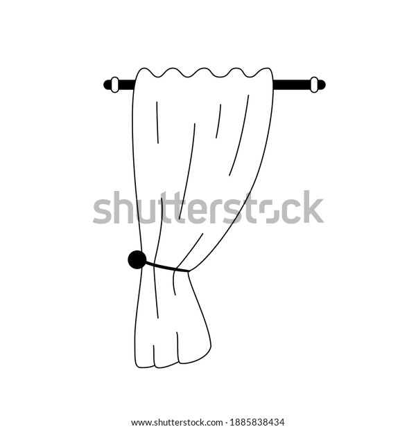 Curtain Icon Outline Vector Icon Curtain Stock Vector (Royalty Free ...