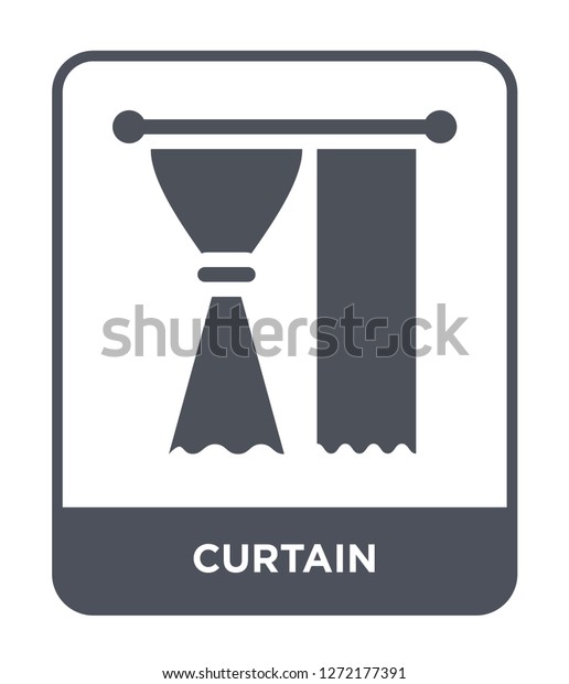 Curtain Icon Vector On White Background Stock Vector (Royalty Free ...