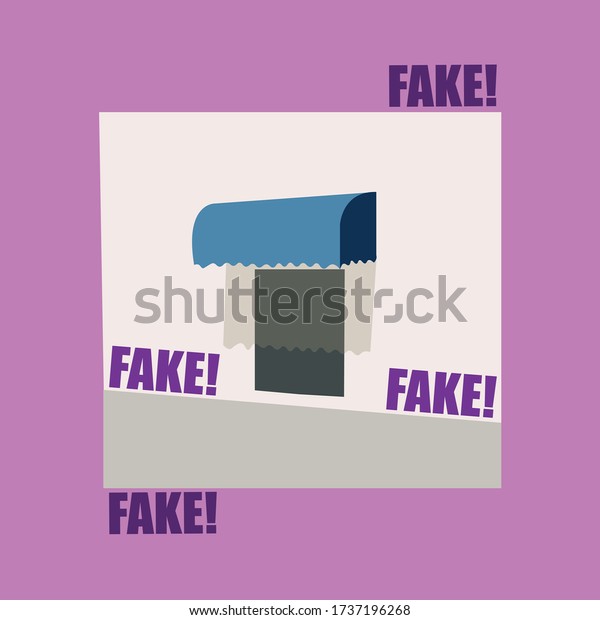 Curtain Rod Door Curtain Vector Illustration Stock Vector (Royalty Free ...