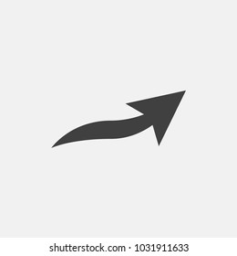 Curve Arrow Icon Vector Illustration Increase 스톡 벡터(로열티 프리) 1031911633 ...
