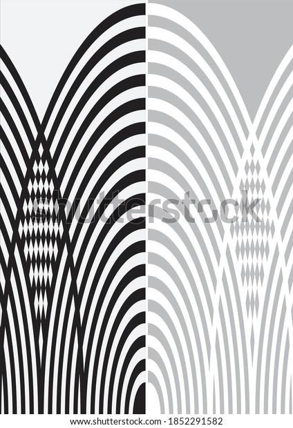 Curve Design Vector Illustration Created Black Stock Vector (Royalty ...