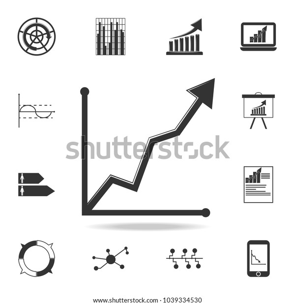 Curved Arrow Chart Icon Detailed Set Stock Vector (Royalty Free ...