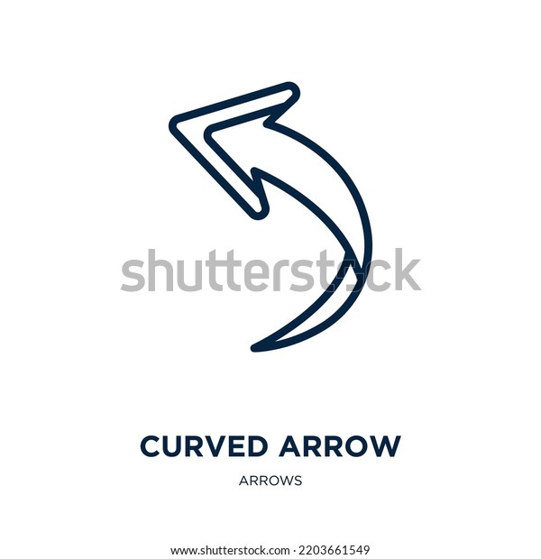 Curved Arrow Icon Arrows Collection Thin Stock Vector (Royalty Free ...