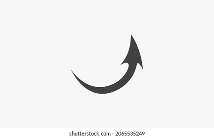 Curved Arrow Icon Logo Vector Isolated Stock Vector (Royalty Free ...