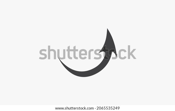 Curved Arrow Icon Logo Vector Isolated Stock Vector (Royalty Free ...