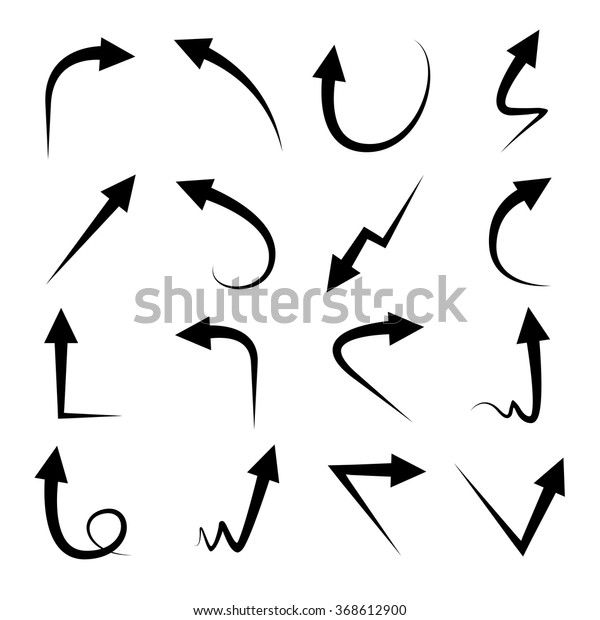 Curved Arrow Icons Stock Vector (Royalty Free) 368612900